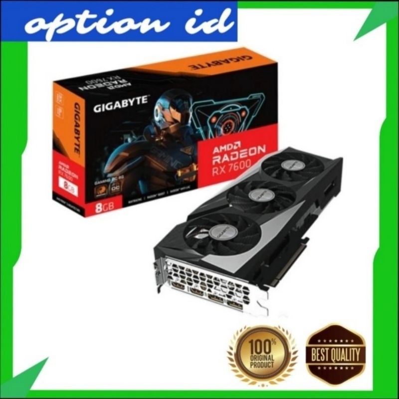 Jual VGA GIGABYTE Radeon RX 7600 GAMING OC 8G | RX7600 8GB GDDR6 ...