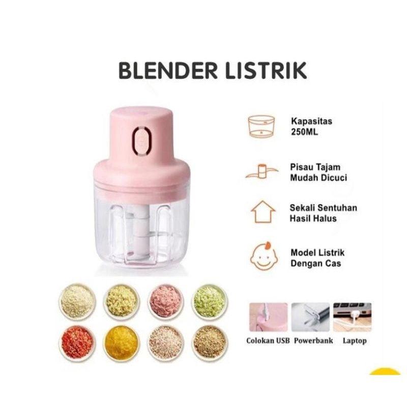 Jual BLENDER CHOPPER MINI blender mini portable elektrik 250 ml food ...