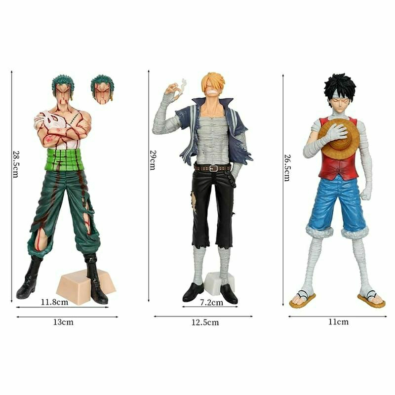 Jual Sanji zoro luffy 3D2Y action figure one piece dream studio ...