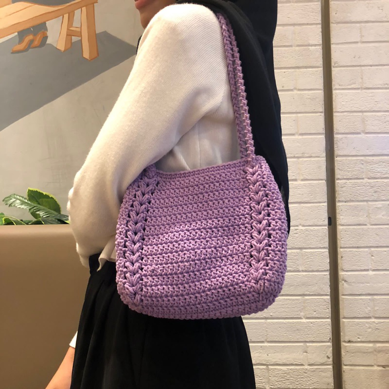 Jual Rhea Bag Tas Rajut Korea (Korean Bag Crochet) | Shopee Indonesia