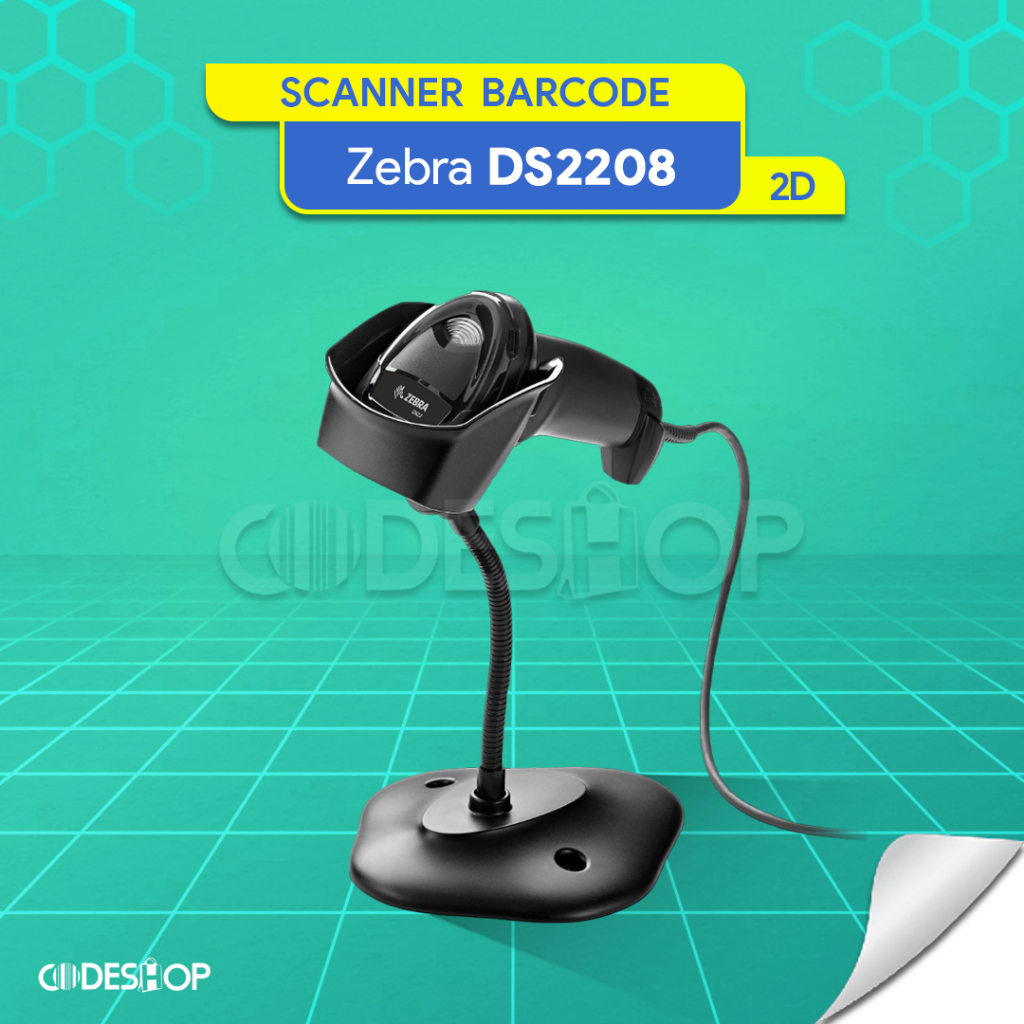 Jual Scanner Barcode 2 Dimensi Symbol Zebra DS 2208 USB Wired | Shopee ...