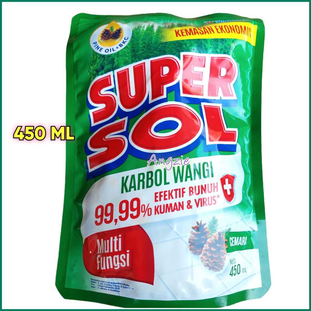 Jual SUPERSOL 450 ML Karbol wangi cemara | Shopee Indonesia