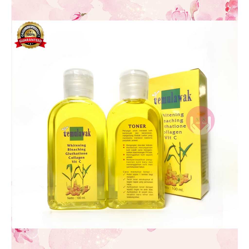 Jual TONER TEMULAWAK HOLO EMAS BESAR BOTOL KUNING ORIGINAL 100 ML ...