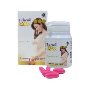 Jual FOLAMIL GOLD 30 KAPSUL SUPLEMEN MEMELIHARA KESEHATAN IBU HAMIL DHA ...