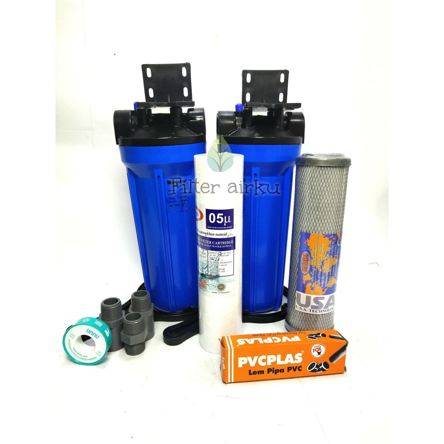 Jual Paket Filter Air Housing PDAM - Sumur biru 10" 3/4 siap pakai 02 ...