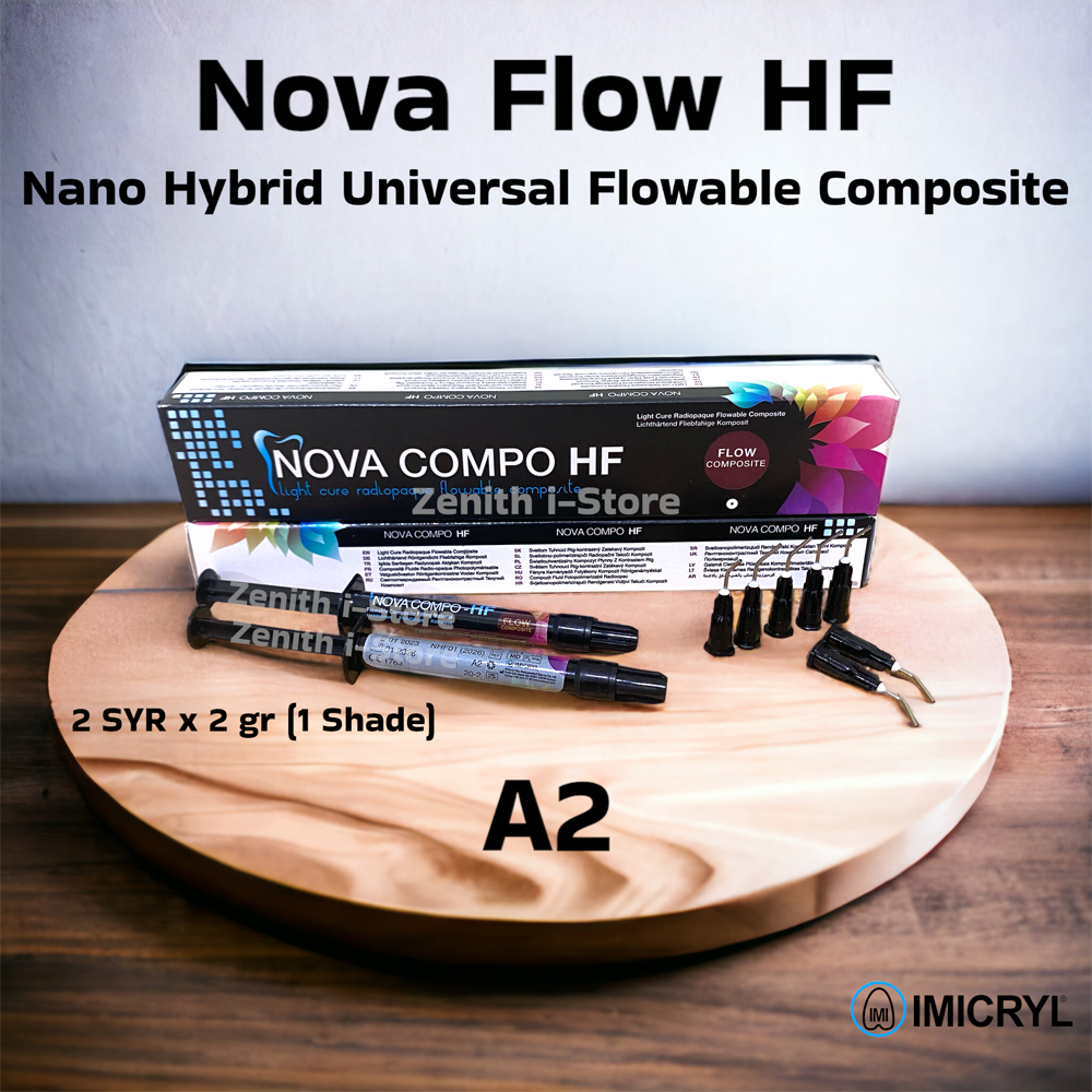 Jual Nova Compo HF Imicryl Dental Composite Flow Flowable Komposit Nano Hybrid Universal ...