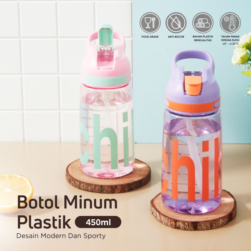 Jual Botol Minum Anak Dewasa Botol Minum Sport Plastik 450 ml | Shopee ...