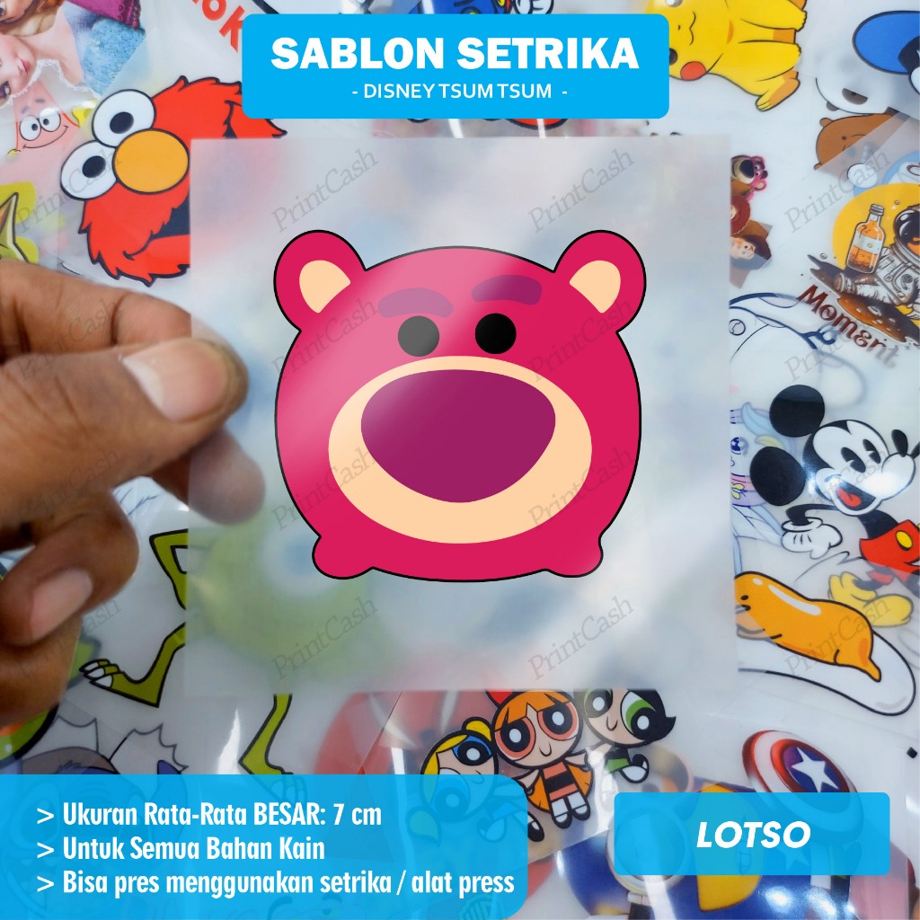 Jual SABLON SETRIKA KARTUN DISNEY TSUM TSUM CHARACTER CUTE FACE UKURAN ...