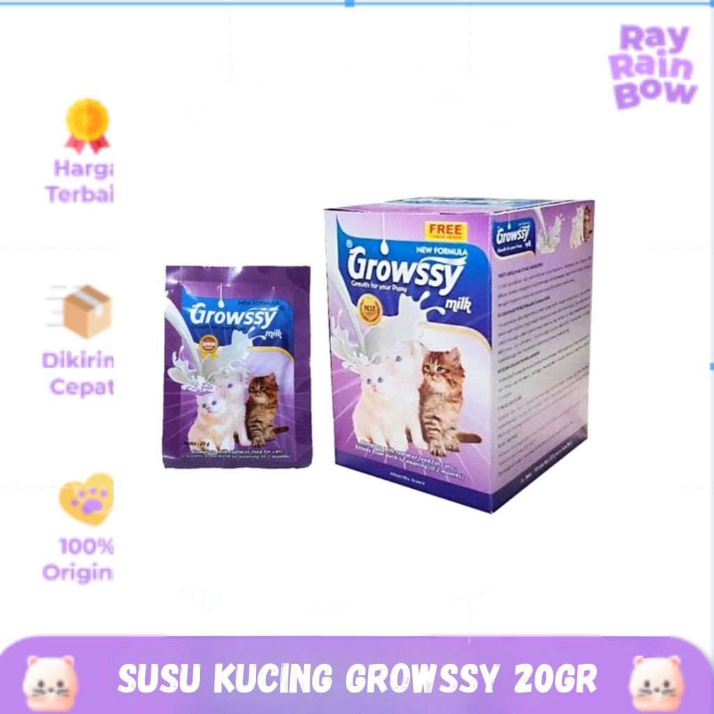 Jual GROWSSY Susu Kucing Bayi Kitten Anak Baru Lahir Milk Replacer ...
