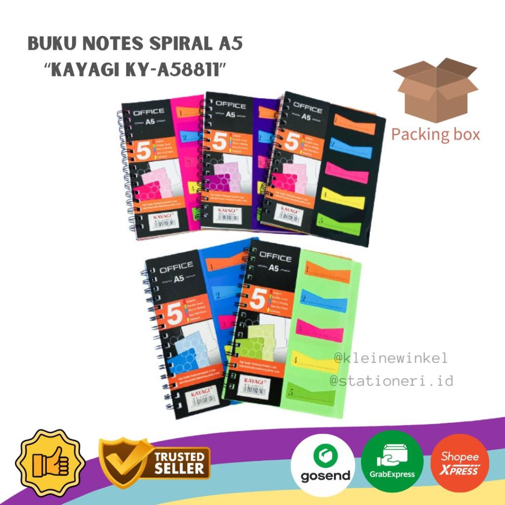 Jual Buku Spiral/Notes Spiral/ Notebook Spiral dengan Divider | Shopee ...