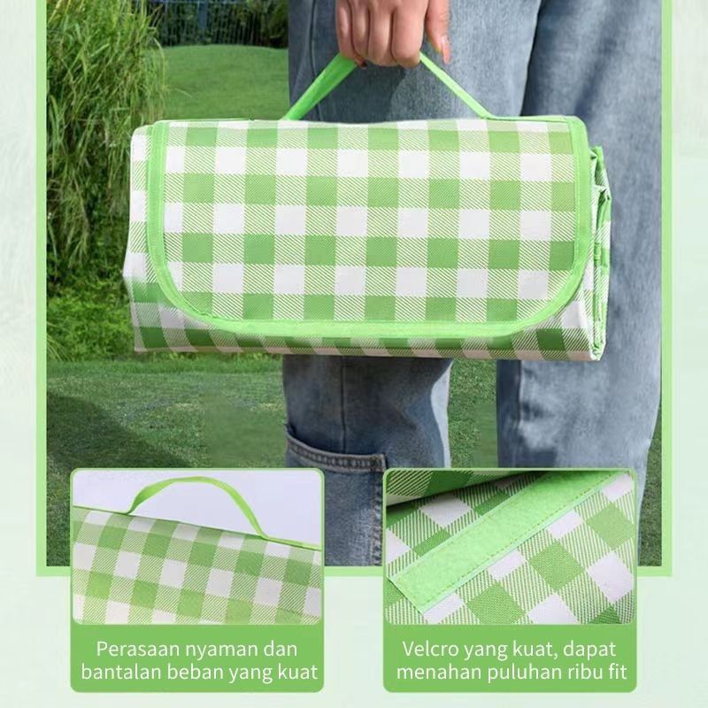 Jual TIKAR PIKNIK LIPAT WATERPROOF TIKAR PANTAI PREMIUM 200 CM X 200 CM ...