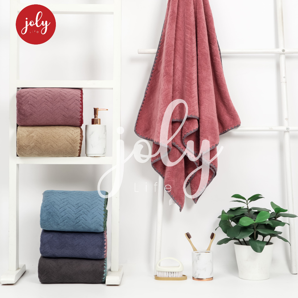 Jual Handuk Mandi Bulu ZigZag Polos Obras (70cm x 140cm) | Import ...