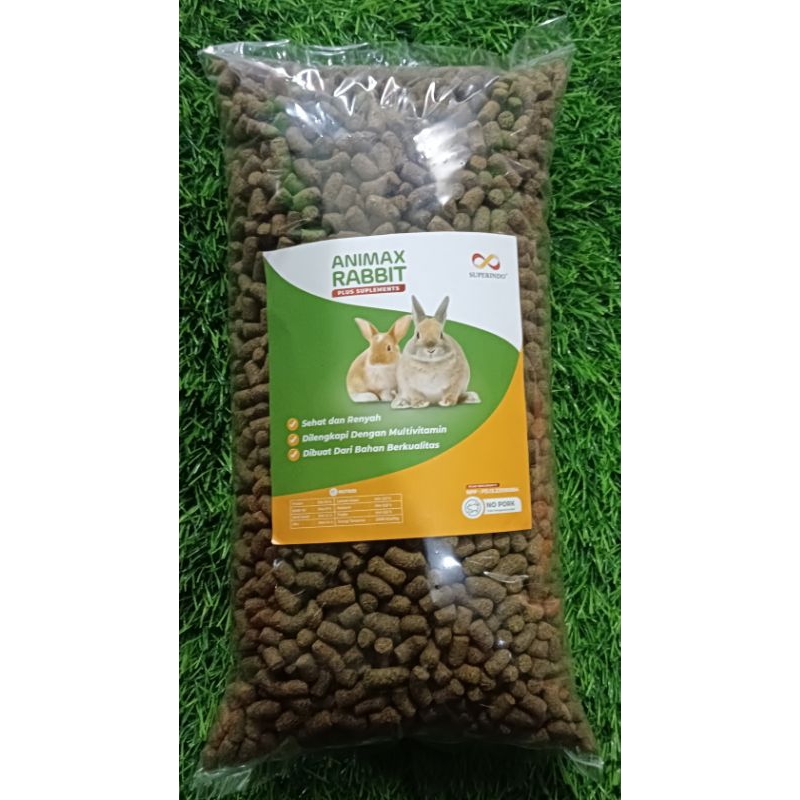 Jual ANIMAX RABBIT FOOD PAKAN KELINCI KEMASAN REPACK 1 KG | Shopee ...