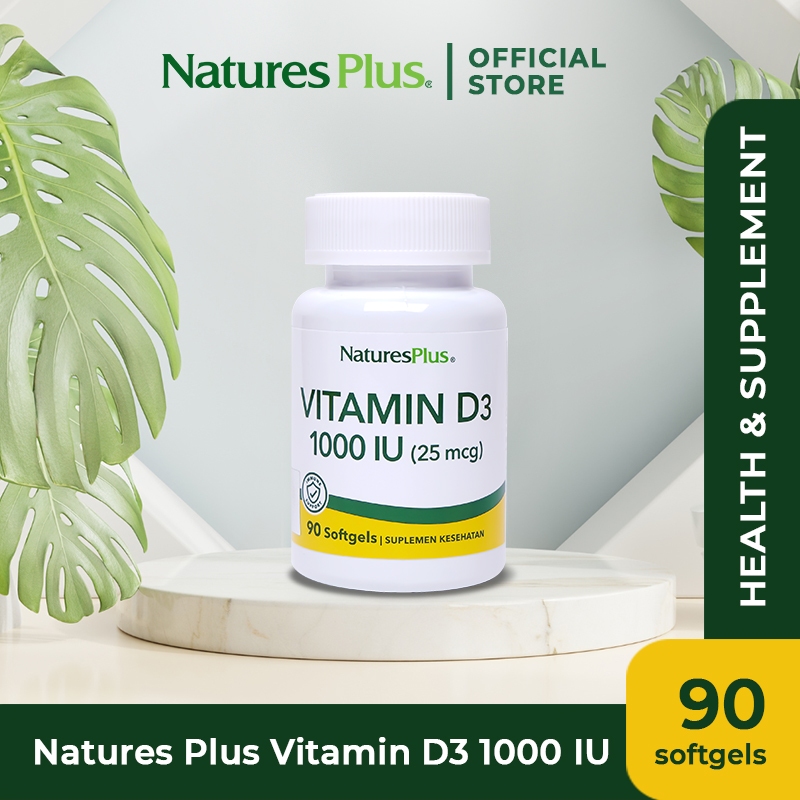 Jual Natures Plus Vitamin D3 1000 IU - 90 Softgels | Shopee Indonesia