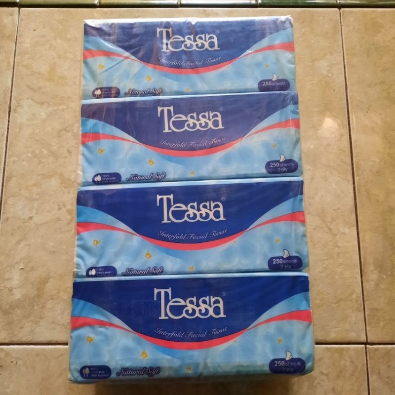 Jual SATU PAKET TISU TESSA 250SHEETS ISI 4 PACK TERMURAH | Shopee Indonesia