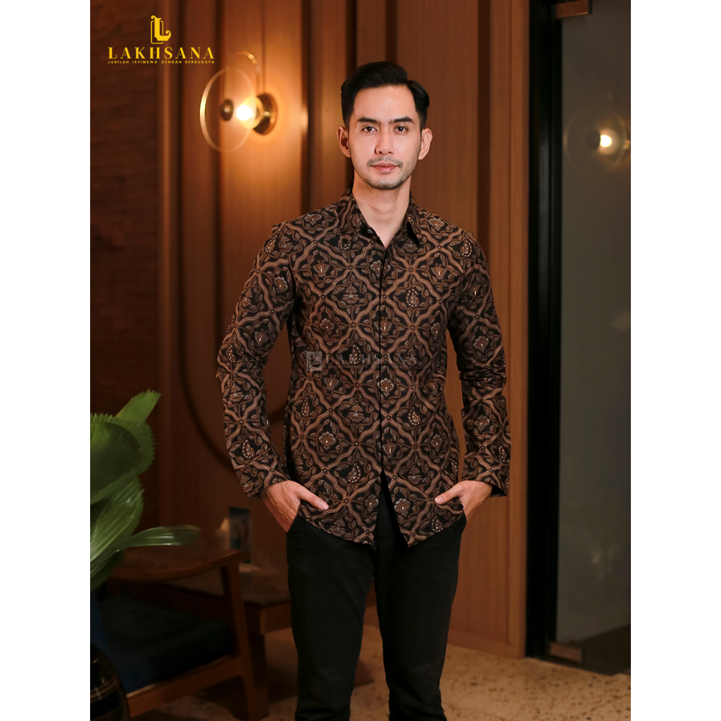 Jual Lakhsana Batik Nakula - Kemeja Batik Premium Slimfit Lengan Panjang Bahan Katun Primissima ...