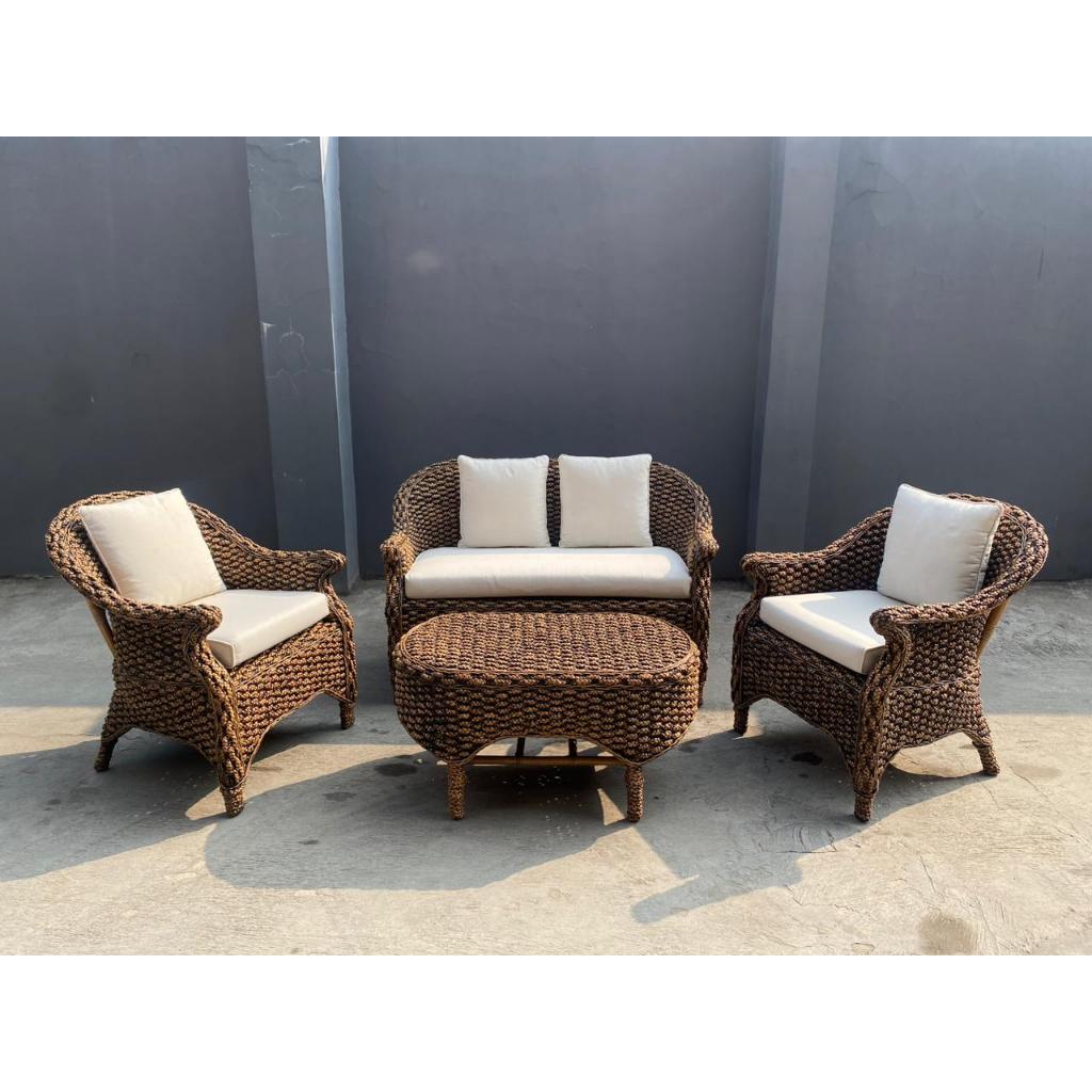 Jual [ SOFA ROTAN MURAH ] Kursi Tamu Rotan Murah Full Sets / Kursi ...