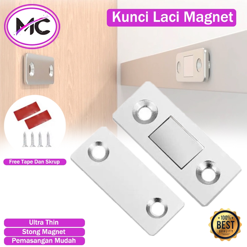 Jual Magnet Penutup Pintu Lemari Plat Magnetic Perekat Penahan Pintu ...