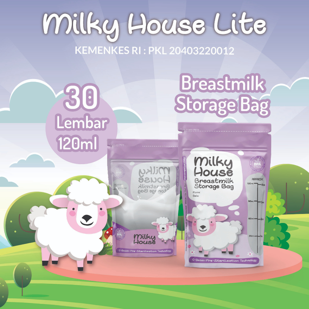 Jual Kantong Asi Milky House Breastmilk Storage Bag 120ml isi 30pcs ...