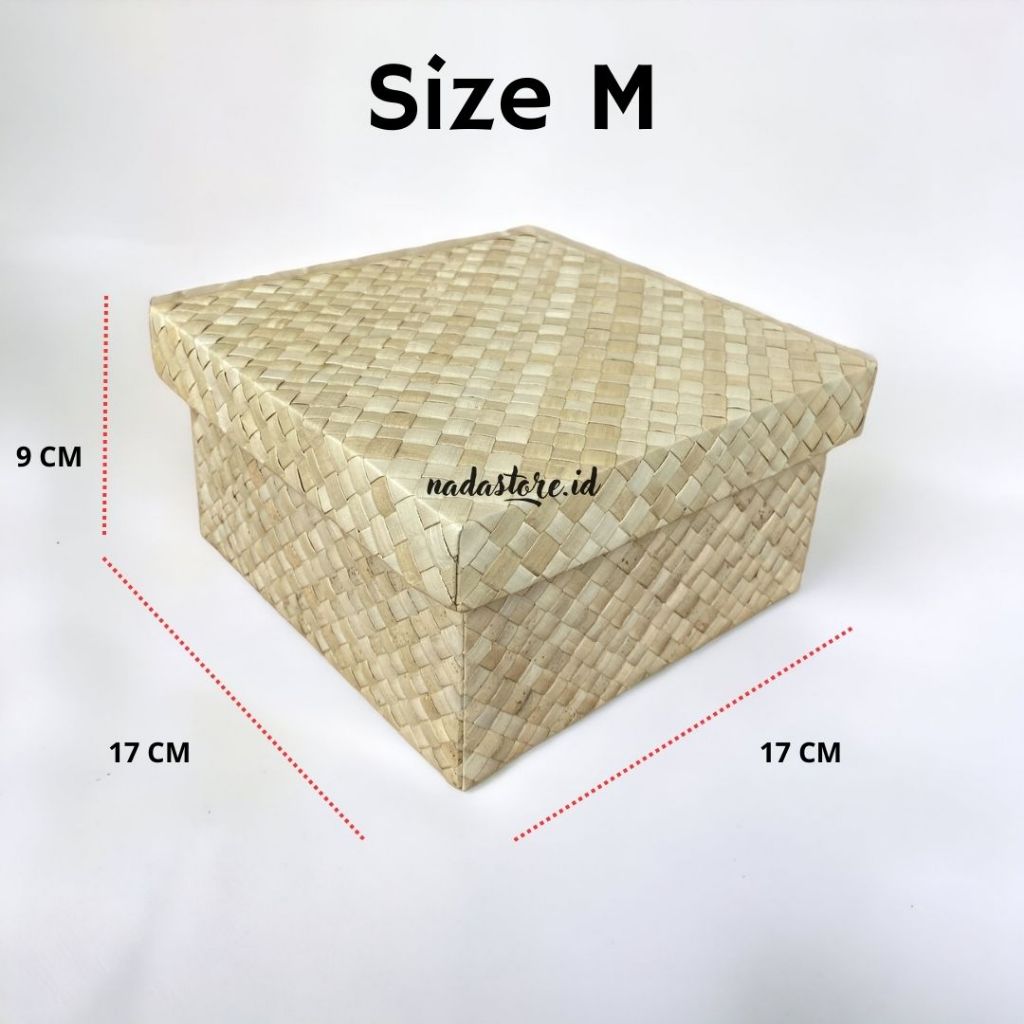Jual Box Tutup Pandan / Keranjang Hampers Anyaman Serat Tali Pandan ...