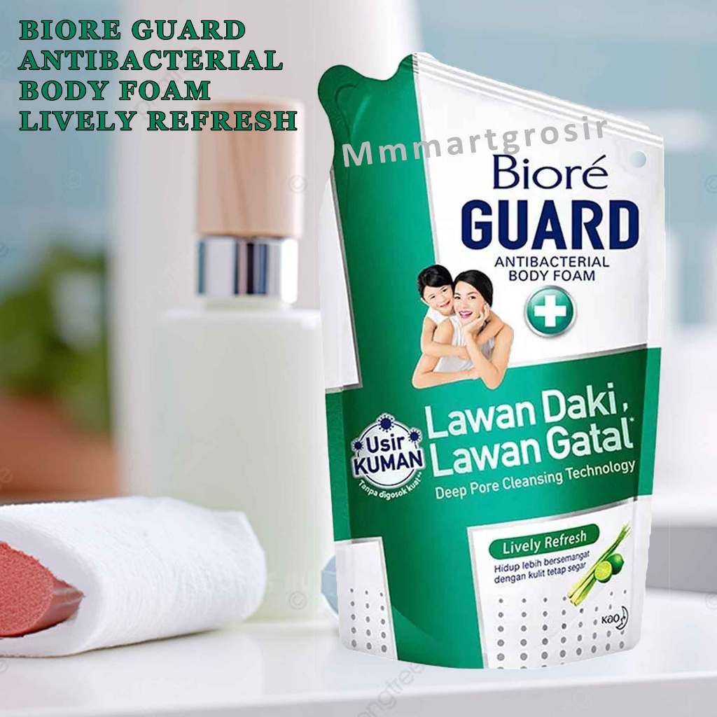 Jual Biore Guard / Body Foam Antibacterial / Sabun Mandi Lively Refresh / 400ml | Shopee Indonesia