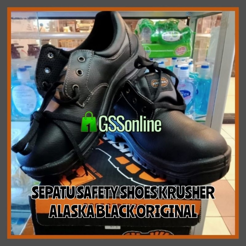 Jual SEPATU SAFETY SHOES KRUSHER ALASKA BLACK ORIGINAL | Shopee Indonesia