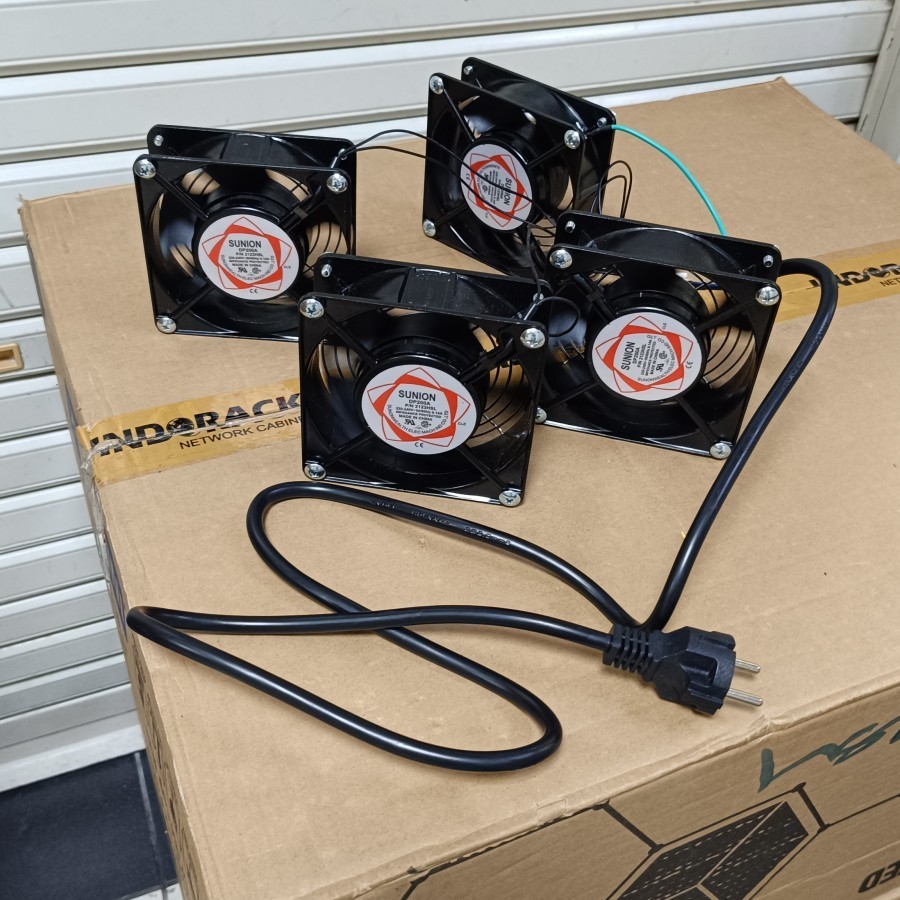 Jual quad fan for closed rack server / Roof fan 4 fan rack server ...