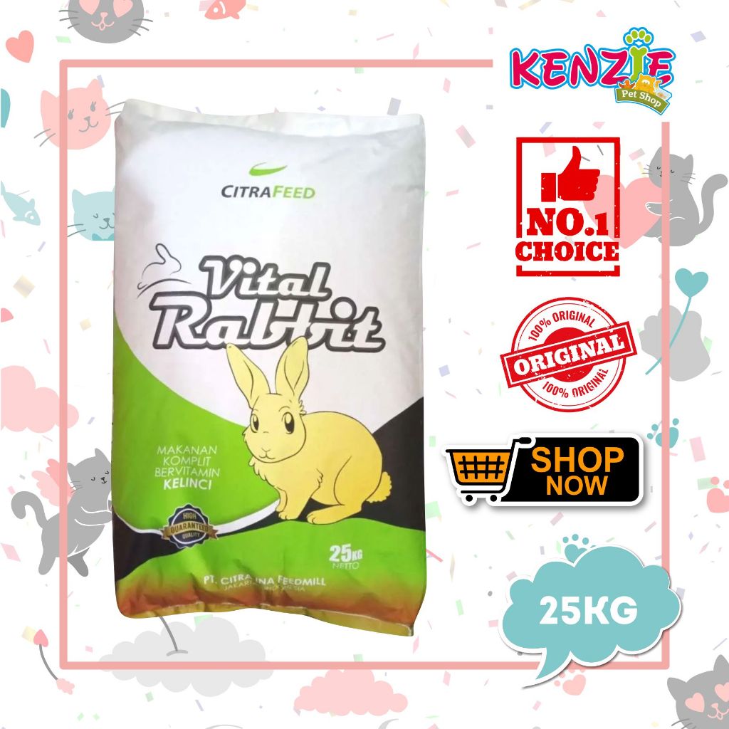 Jual VITAL RABBIT 25KG CITRA FEED FOOD RABBIT - Pakan Kelinci | Shopee ...