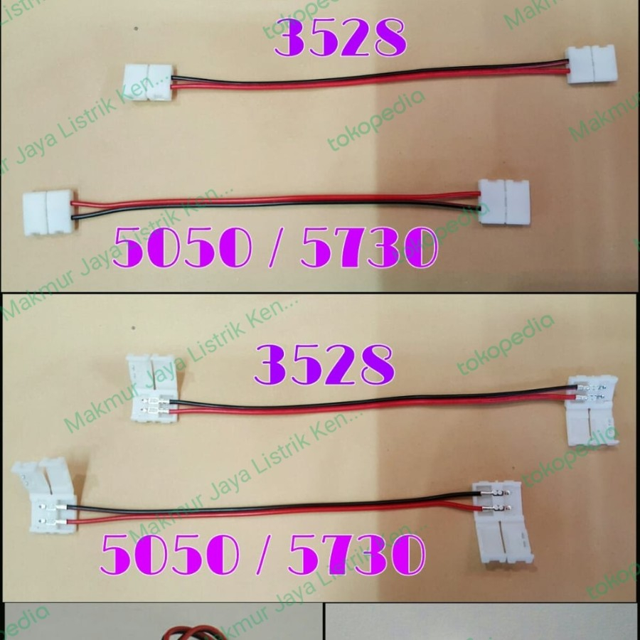 Jual CONNECTOR / SAMBUNGAN KABEL LED STRIP 5050 2835 PENJEPIT | Shopee ...