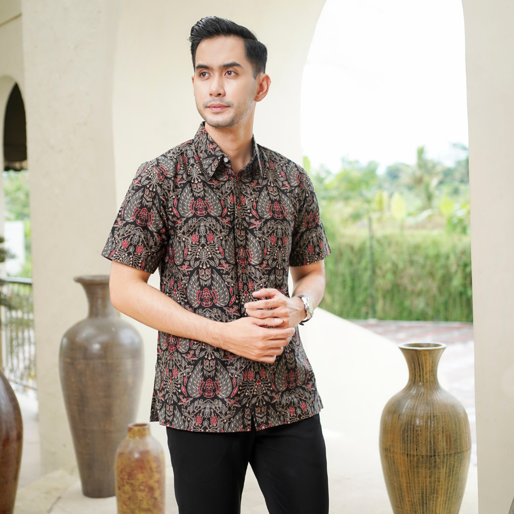 Jual Batik Roebini Hem Lengan Pendek Motif Sayap Gurdo | Shopee Indonesia