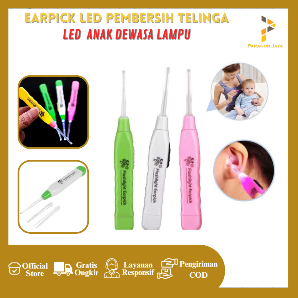 Jual Earpick LED Pembersih Telinga LED Anak Dewasa Lampu | Shopee Indonesia