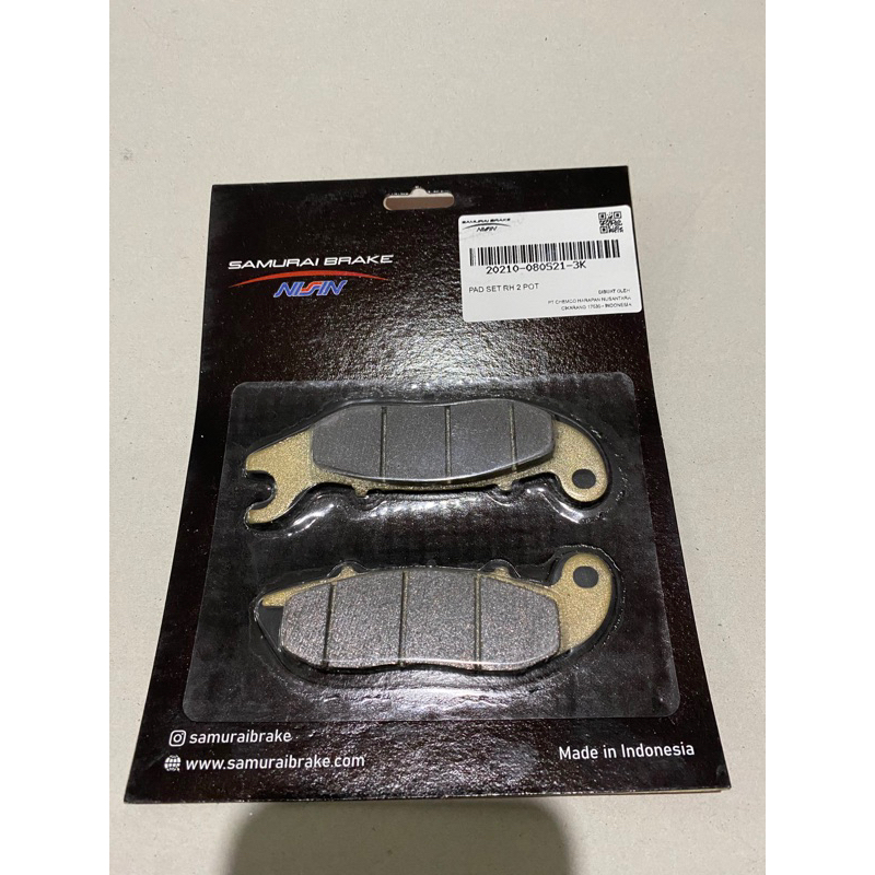 Jual kampas rem brakepad original nissin samurai 2 piston posisi kanan | Shopee Indonesia