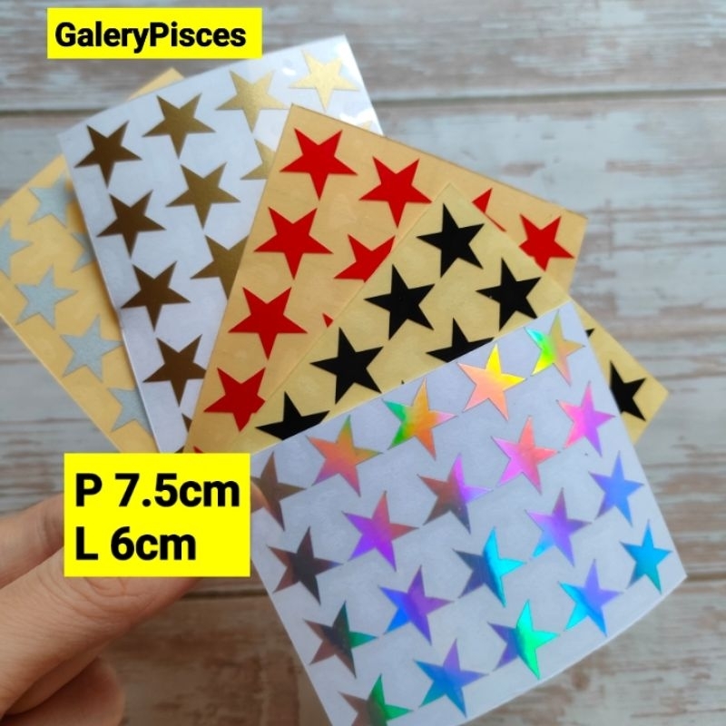 Jual stiker gambar bintang sticker cutting dan hologram stiker motor ...