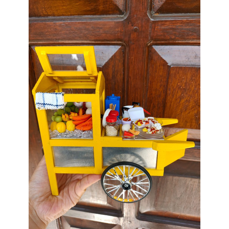 Jual Miniatur Gerobak Rujak Manis dan Buah Potong | Shopee Indonesia