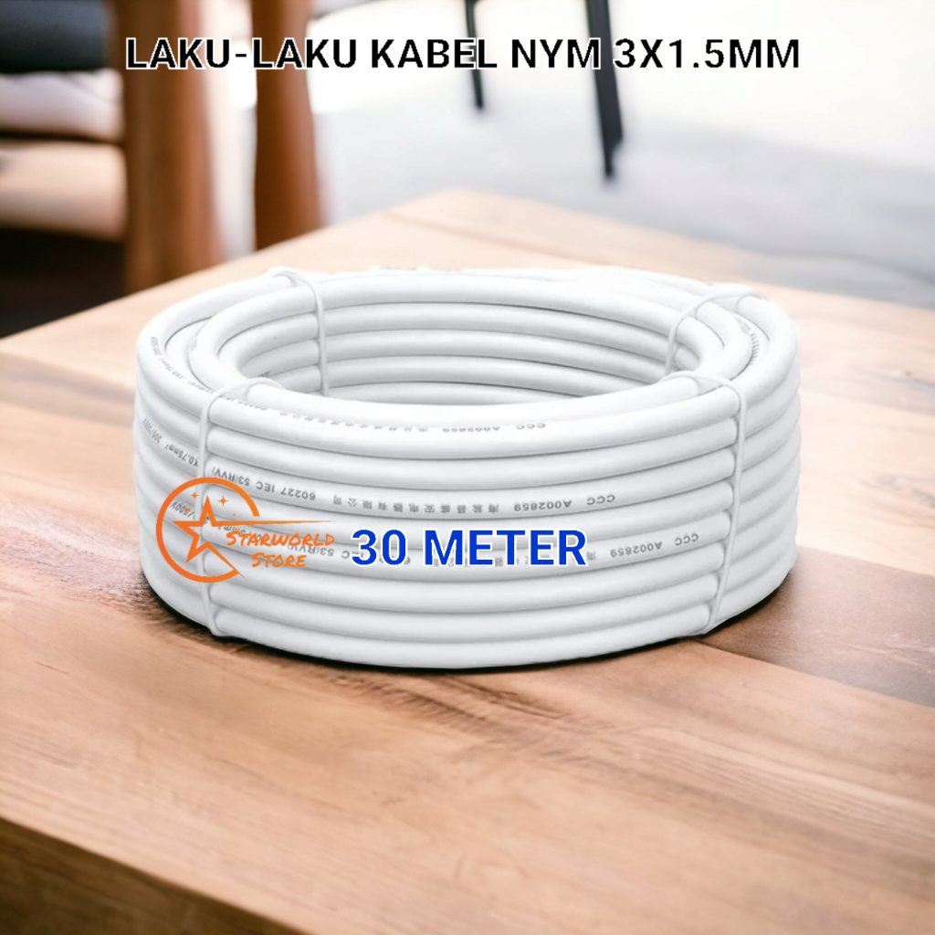 Jual LAKU-LAKU Kabel Listrik NYM Kawat Tembaga 3 x 1.5 Panjang 30 METER | Shopee Indonesia
