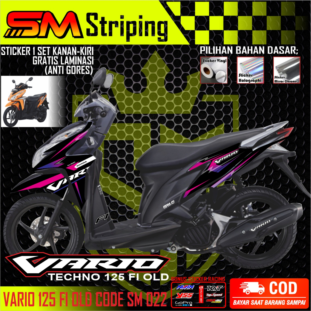 Jual STIKER STRIPING VARIO TECHNO 125 FI STRIPING STIKER LIST VARIASI ...