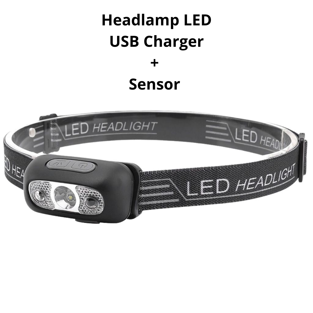 Jual Headlamp Senter Kepala Sensor Senter Kepala LED USB Charge ...