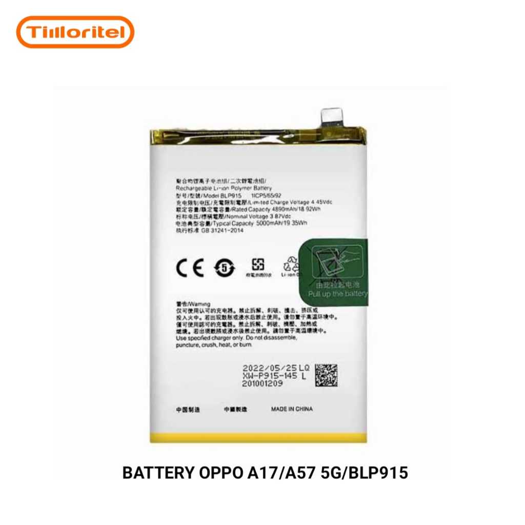 Jual BATTERY OPPO A17/A57 5G/BLP915 | Shopee Indonesia