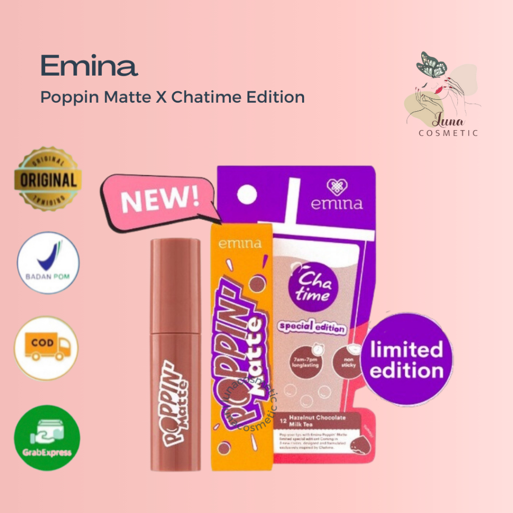 Jual Emina Poppin Matte X Chatime Edition Shopee Indonesia
