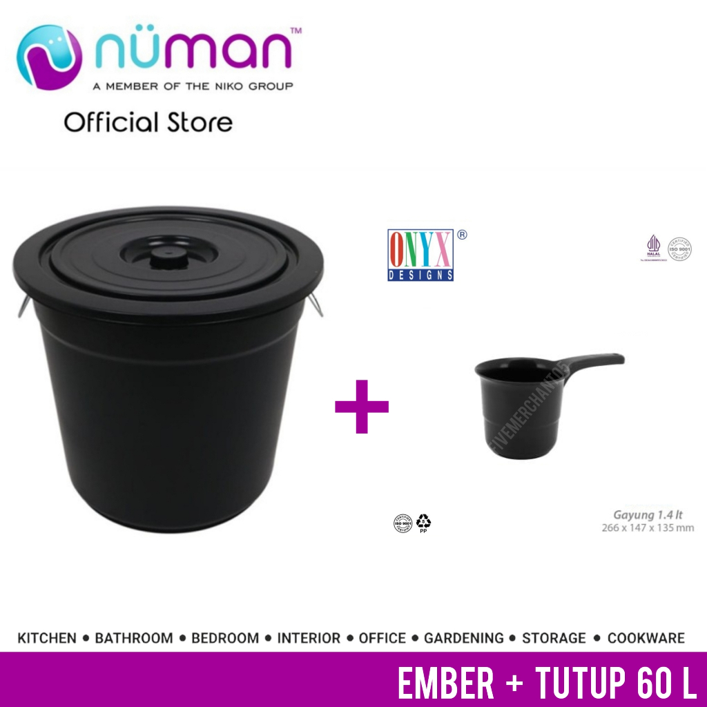 Jual Ember Air Numan 60 Liter Tempat Air 60 L Tutup Murah Plastik Tong ...