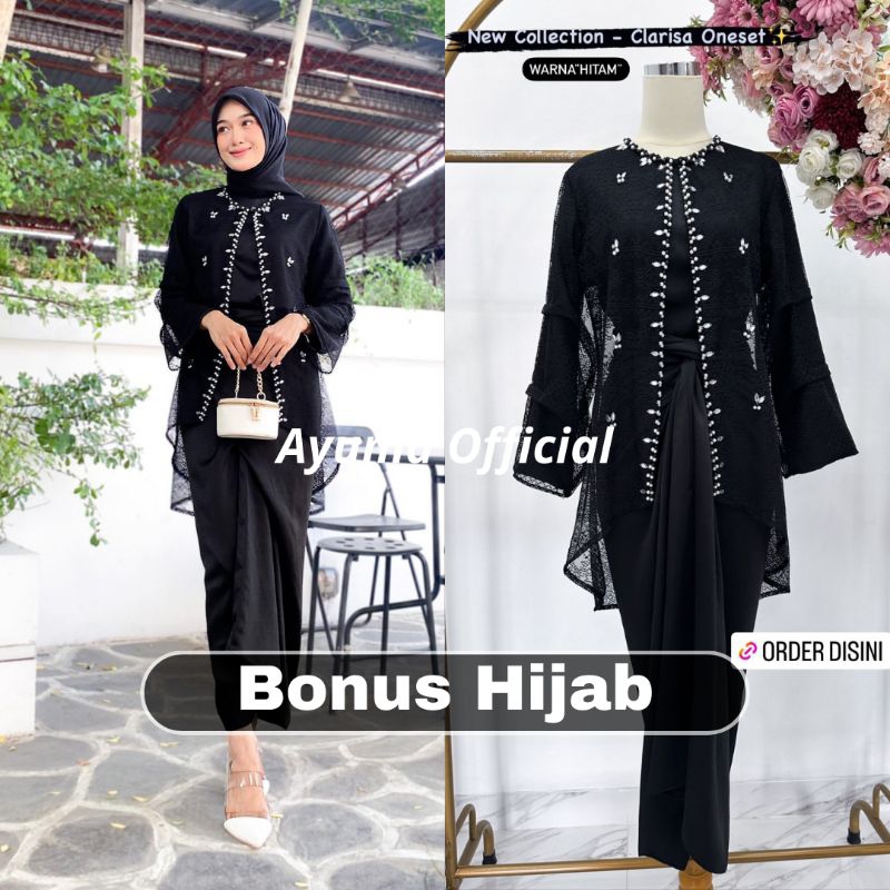 Jual Oneset Clarisa Setelan Premium Outfit Kondangan Setelan Rok Lilit ...
