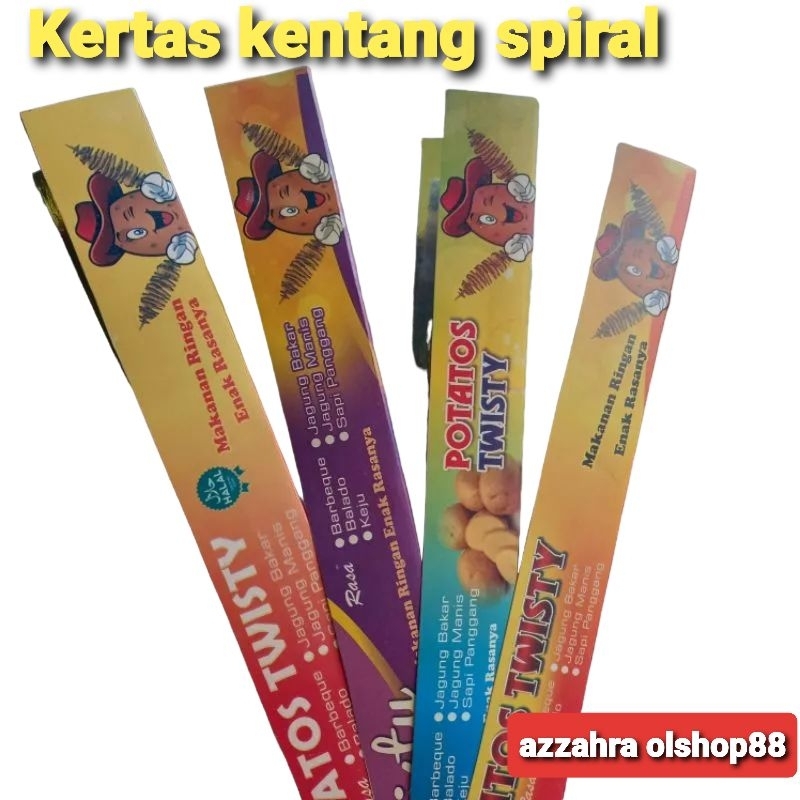 Jual kertas kentang spiral / kertas kentang ulir / kemasan kentang ...