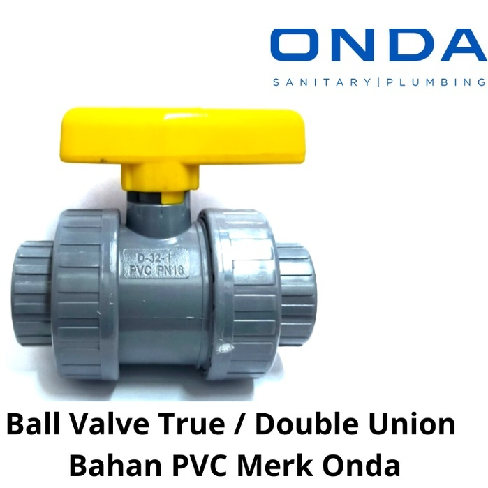 Jual ONDA DOUBLE UNION ONDA 1"Stop Kran 1" Onda Stop Kran PVC onda 1" Ball Valve 1" Onda Stop ...