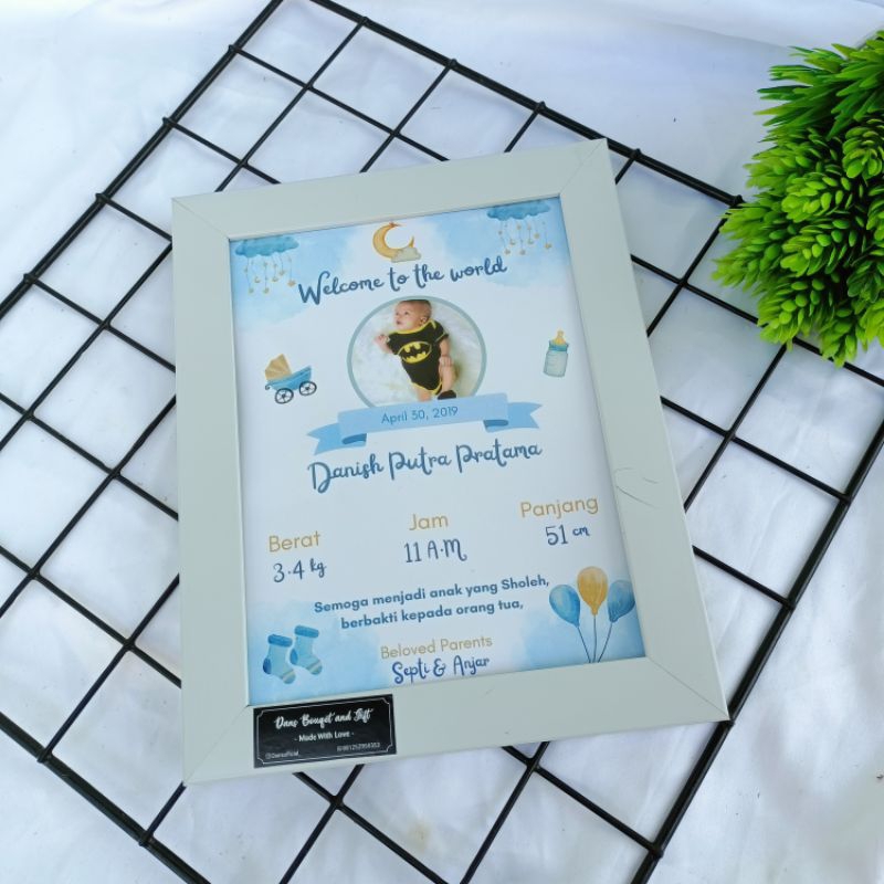 Jual frame biodata bayi/frame 6R/kado sambang bayi | Shopee Indonesia