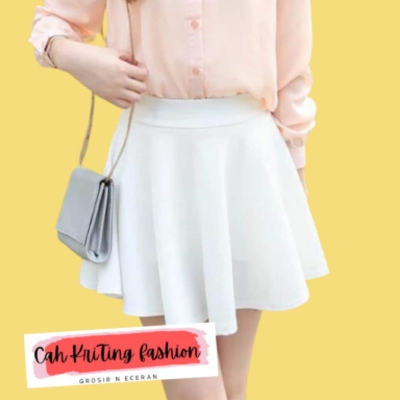 Jual ROK MINI OLAHRAGA BAHAN SCUBA ROK MINI KOREA STAIL ROK MINI POLOS ...