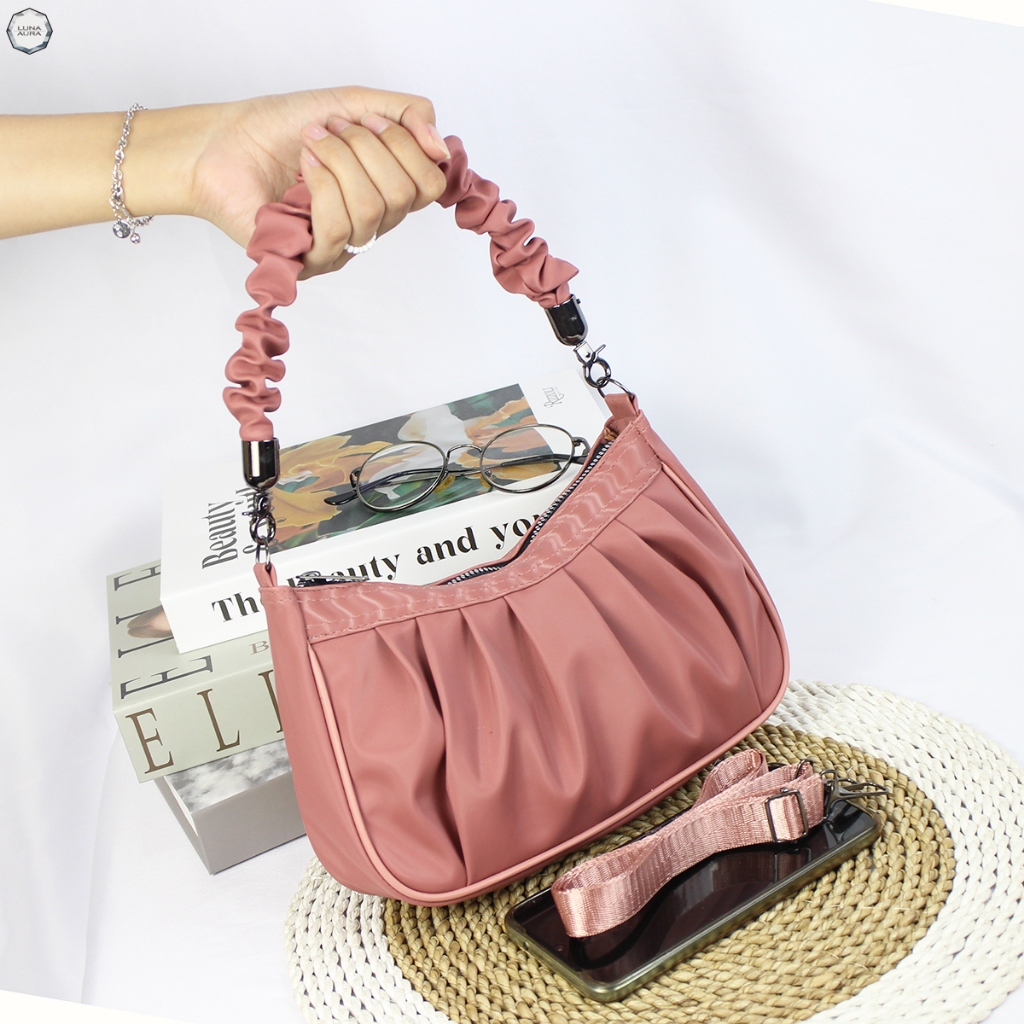 Jual LUNA AURA Tas Selempang Jinjing Rempel Medina IW 71 Tas Kerut ...