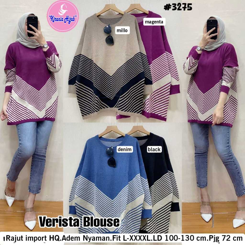 Jual KAOS WANITA LENGAN PANJANG JUMBO KEKINIAN ATASAN JUMBO KAOS RAJUT ...