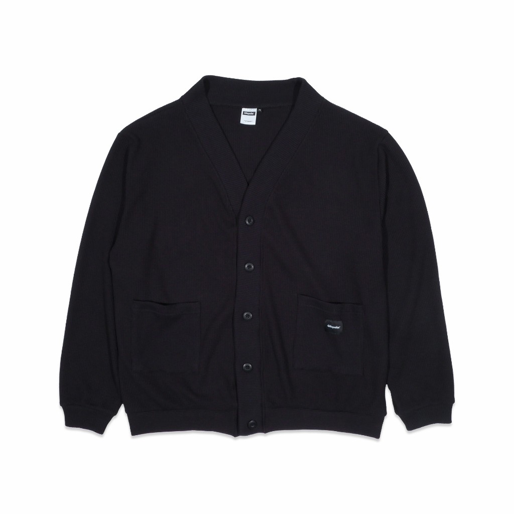 Jual Gilapolos Outer Cardigan Wafle Hitam | Shopee Indonesia