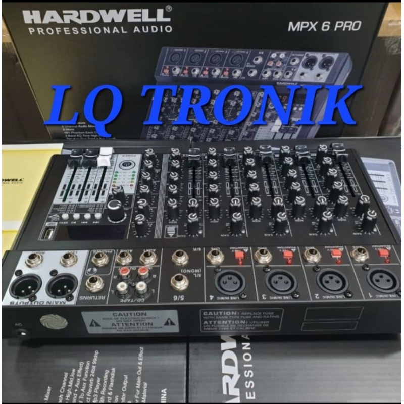 Jual MIXER AUDIO MURAH HARDWELL MPX 6 PRO 6 CHANNEL WITH USB INTERFACE ...
