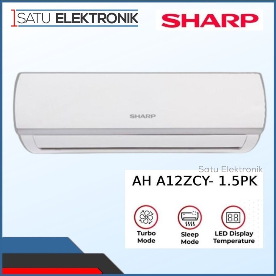 Jual AC Sharp 1,5 PK AHA12ZCY Standard Split 1 1/2 PK 12ZCY | Shopee ...
